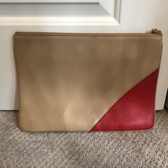 J. Crew | Bags | Jcrew Leather Large Clutch | Poshmark